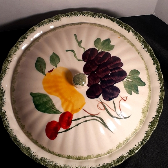 Blue Ridge | Dining | Rare Blue Ridge Fruit Fantasy Serving Bowl W Lid ...